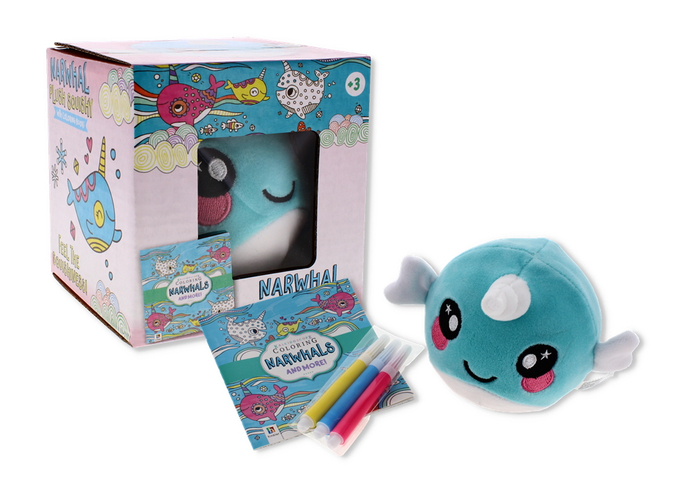Wholesale Plush Squishy Toy with Colouring Book & Pens