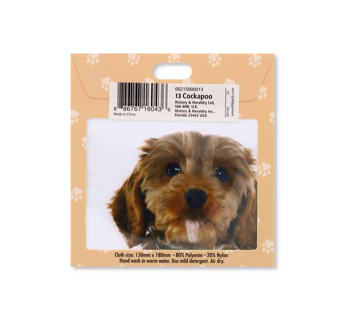 Wholesale Soft Microfibre Cloth With Cockapoo Print