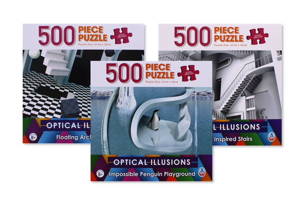 Wholesale 500pcs Optical Illusions Jigsaw Puzzle