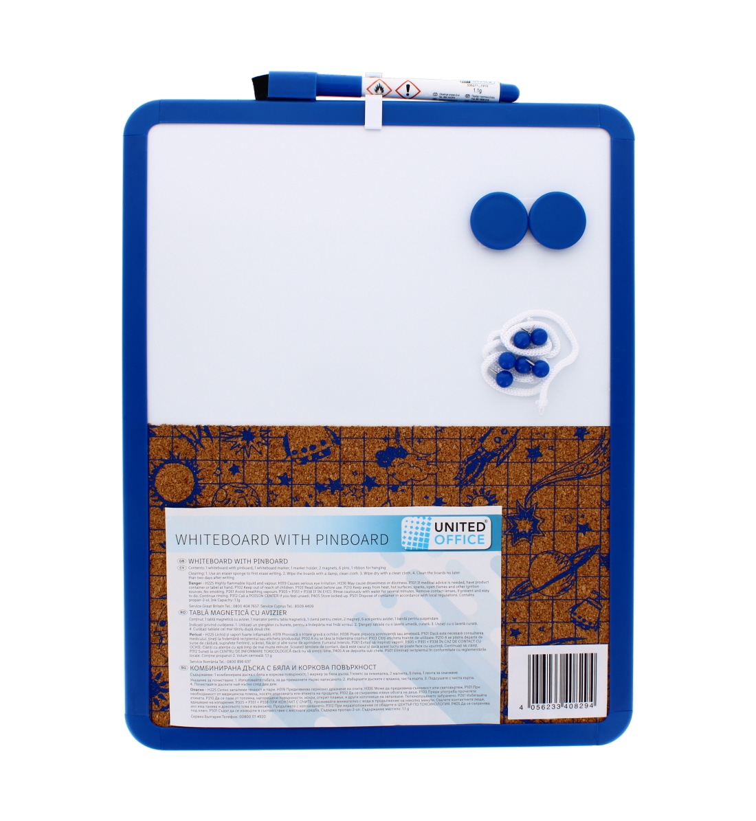 Wholesale Whiteboard Kit with Blue Marker, Eraser, Magnets
