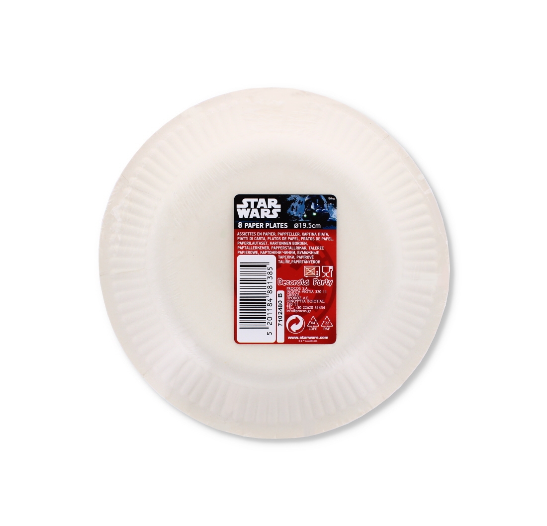 Wholesale Starwars The Final Battle Paper Plates 19.5cm Pack Of 8