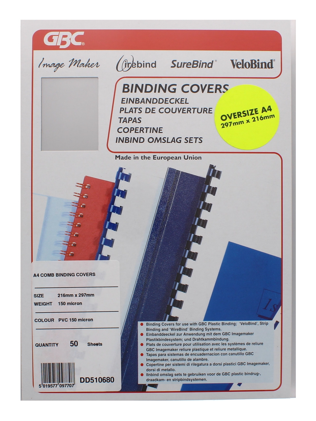 Wholesale A4 Comb Binding Covers 50 Pack