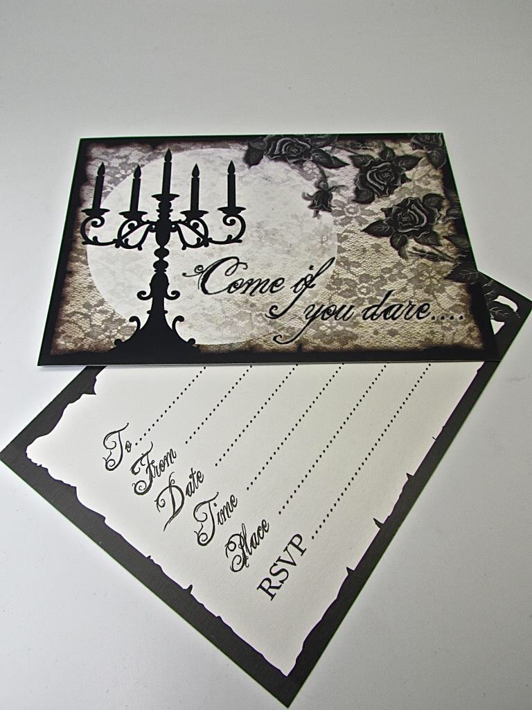 Wholesale 10 Gothic Invitation Cards & Envelopes