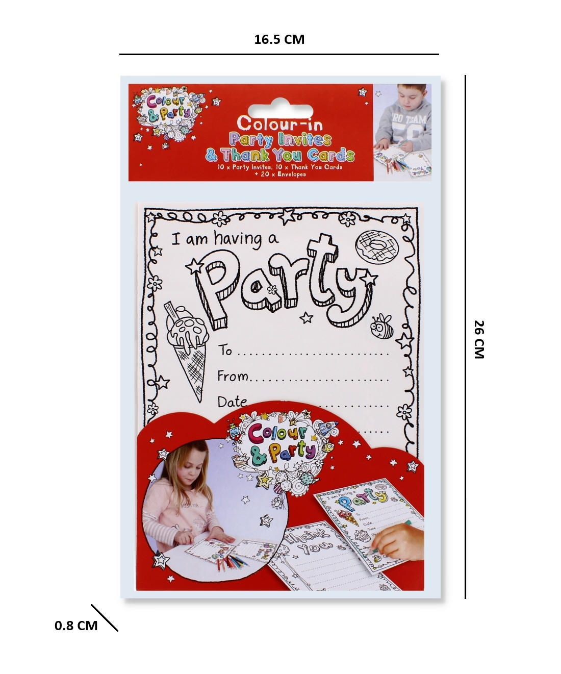 Wholesale Creative Colour-In Party Card Set