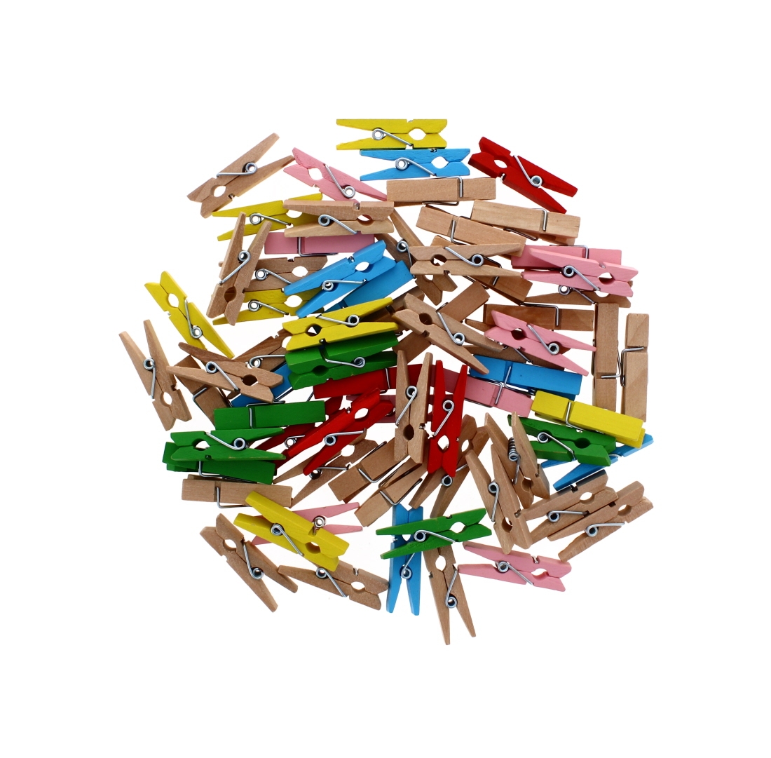 Wholesale Mini Clothes Pegs (Mix) 35pc - Rysons