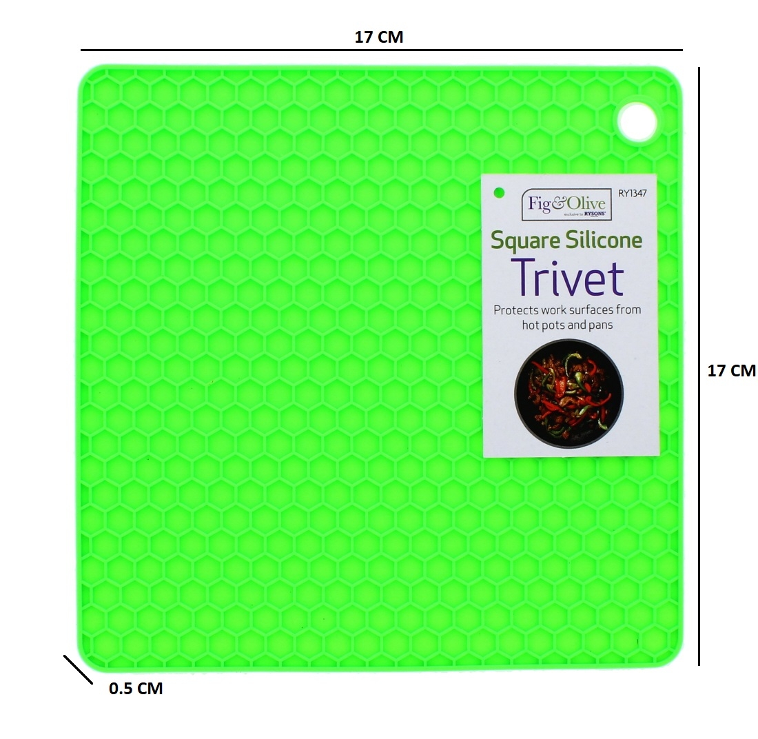 Wholesale Square Silicone Trivet - Fig & Olive | Rysons