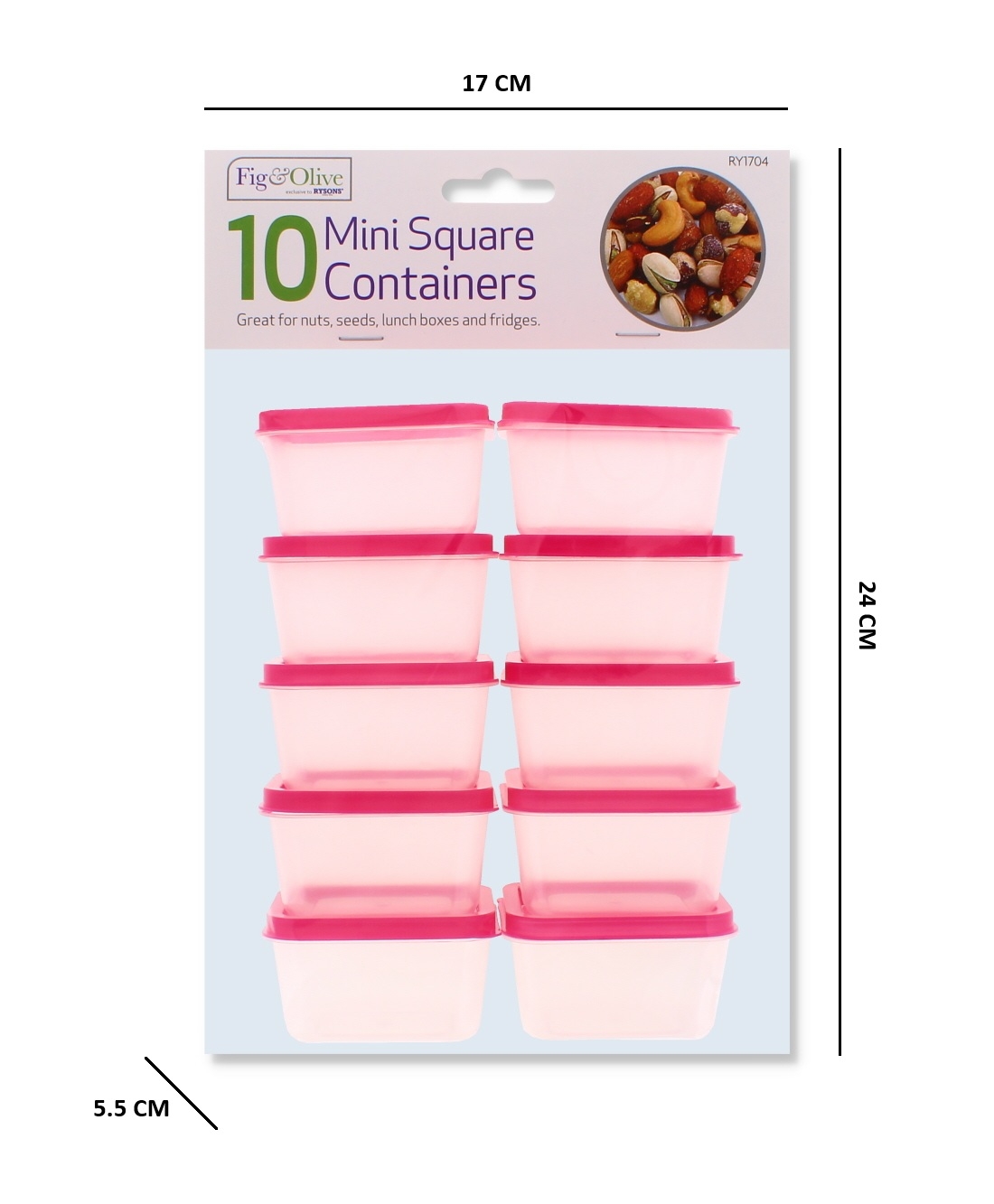 Wholesale Mini Square Storage Containers 10pc - Rysons