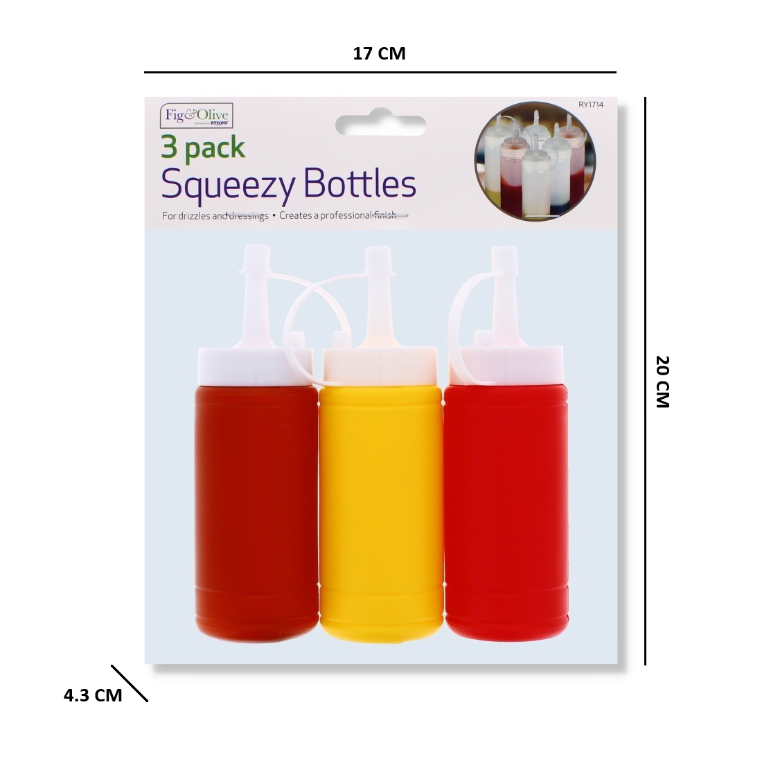 Wholesale Squeezy Bottles 3 Pack - Rysons