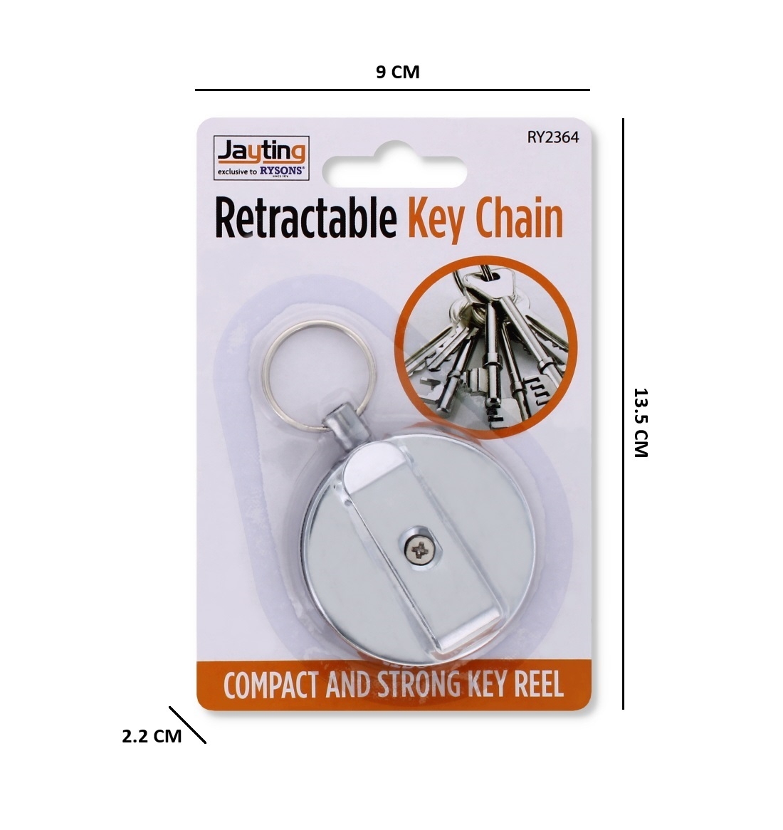 Wholesale Retractable Key Chain - Metal - Rysons