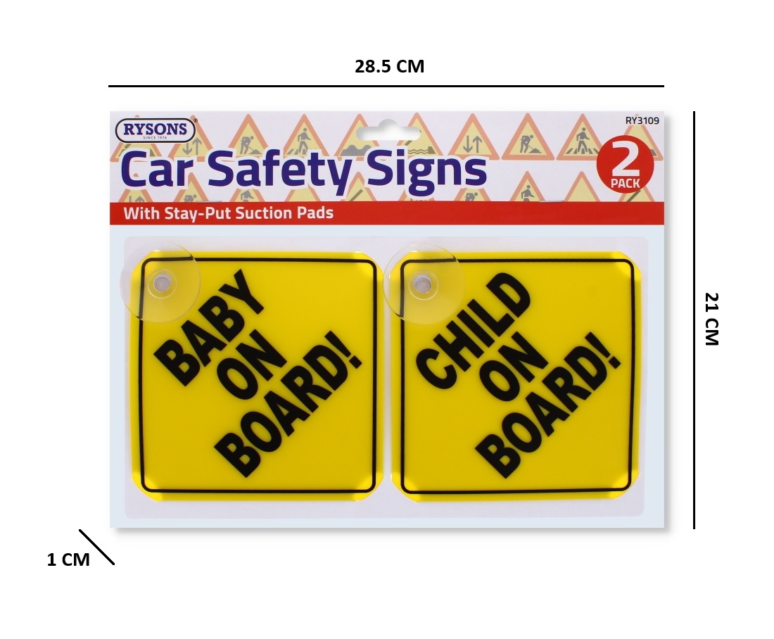 Wholesale Rysons Car Safety Signs 2 Pack